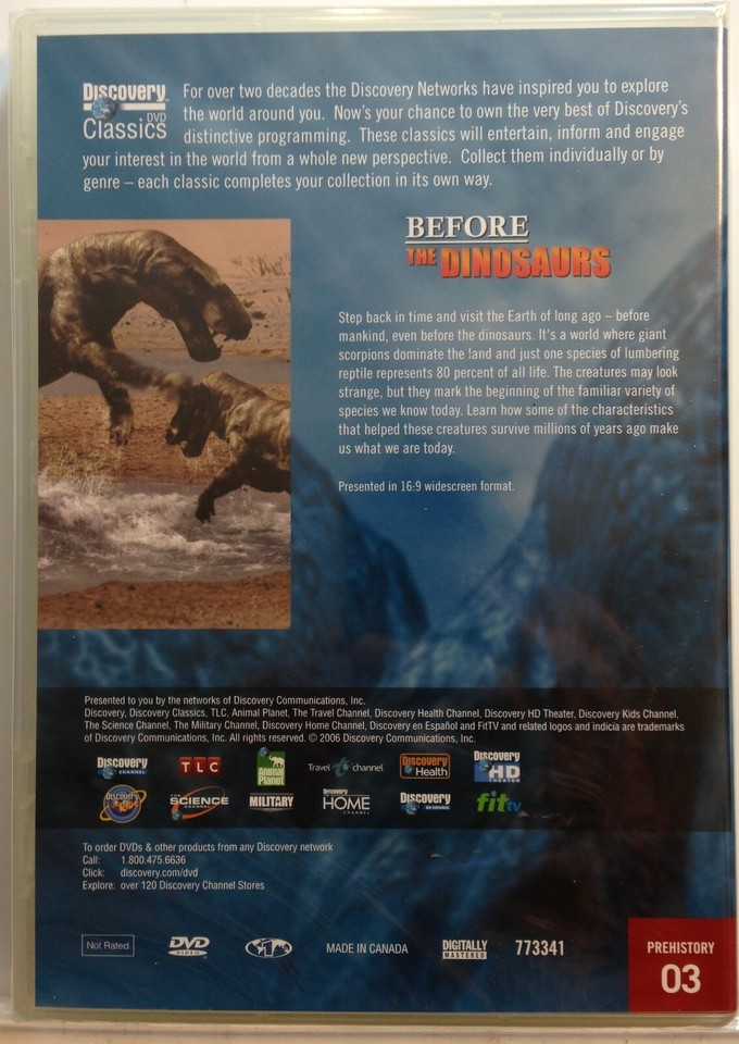 Discovery Classics : Before The Dinosaurs (DVD) Rare OOP *New / Sealed ...