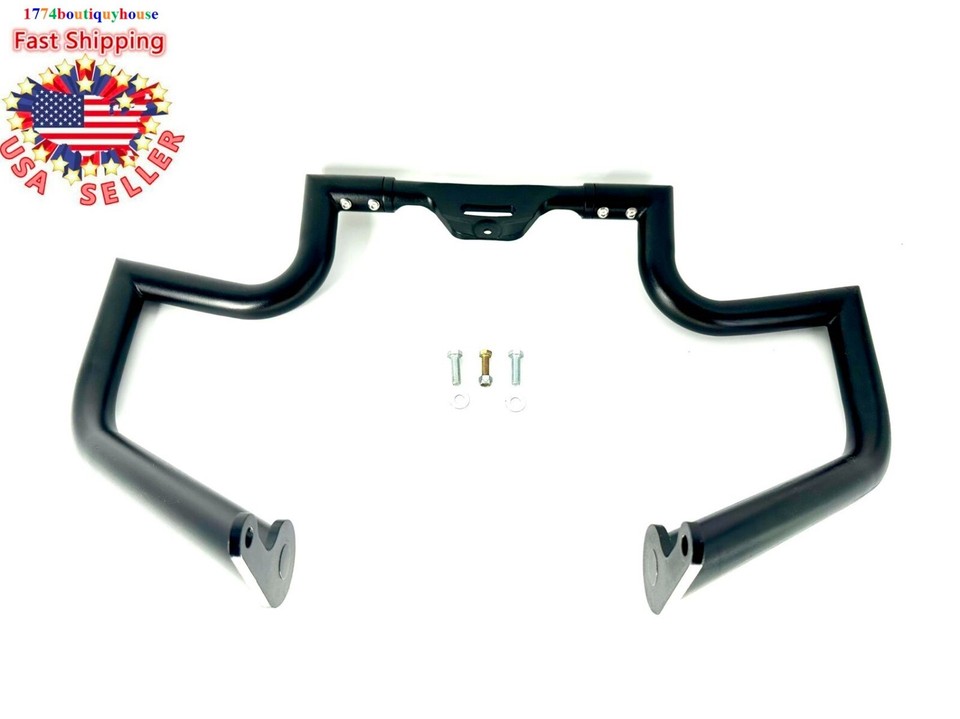 NEW Black Harley Softail Engine Guard BAR Street Bob Fat Boy Low Rider ...