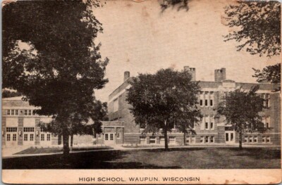 Vintage Postcard View of the High School Waupun Wisconsin WI 6495 | eBay