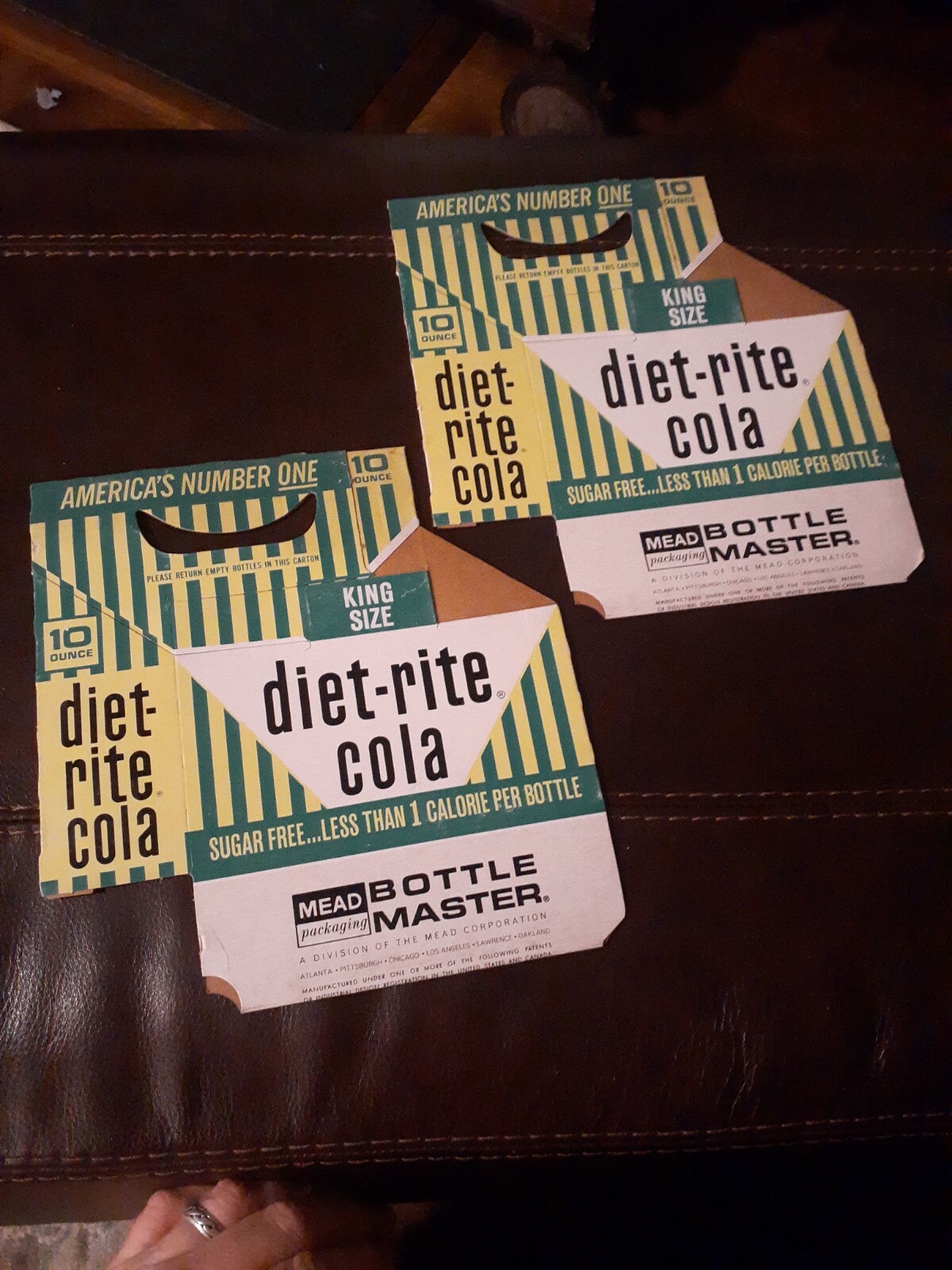 2 Vintage Diet-Rite Cola King Size 10oz Carton BB10 | eBay