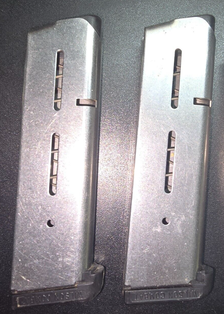 2 Wilson Combat .45 ACP Full-Size 8 Round Standard Base Pad 1911 ...