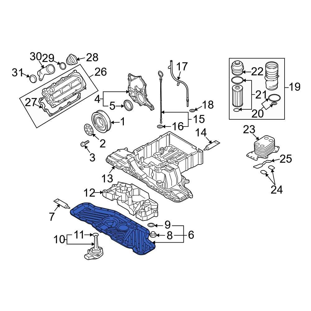 For Audi Q7 2009-2012 Audi 059103602F Lower Engine Oil Pan | eBay
