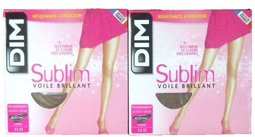lot de 2 collants DIM Sublim 15D voile brillant T2 Gazelle | eBay