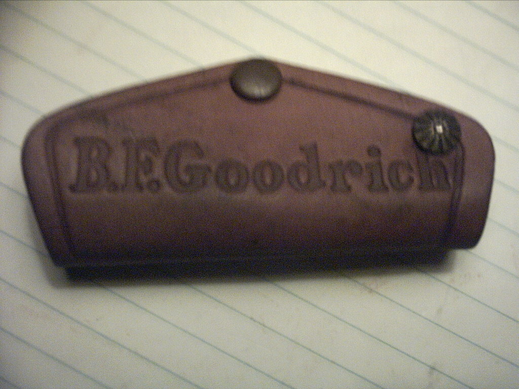 B F GOODRICH VINTAGE LEATHER KEY FOB ASHTABULA, OHIO NICE! | eBay