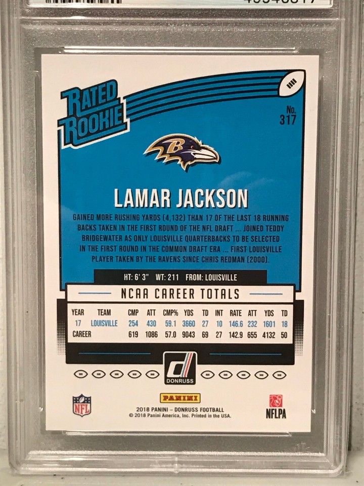 Lamar Jackson Derrick Henry Rated Rookie Football Card PSA 10 9 ...