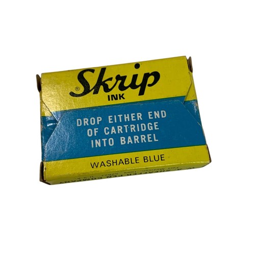 Vintage Sheaffer Skrip Ink Cartridge 5 -Pack Washable Blue | eBay