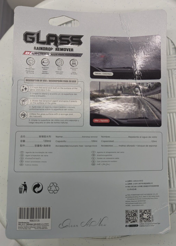 Carsun Glass Raindrop Removal Car Winscreen Home Window Glass Shower ...
