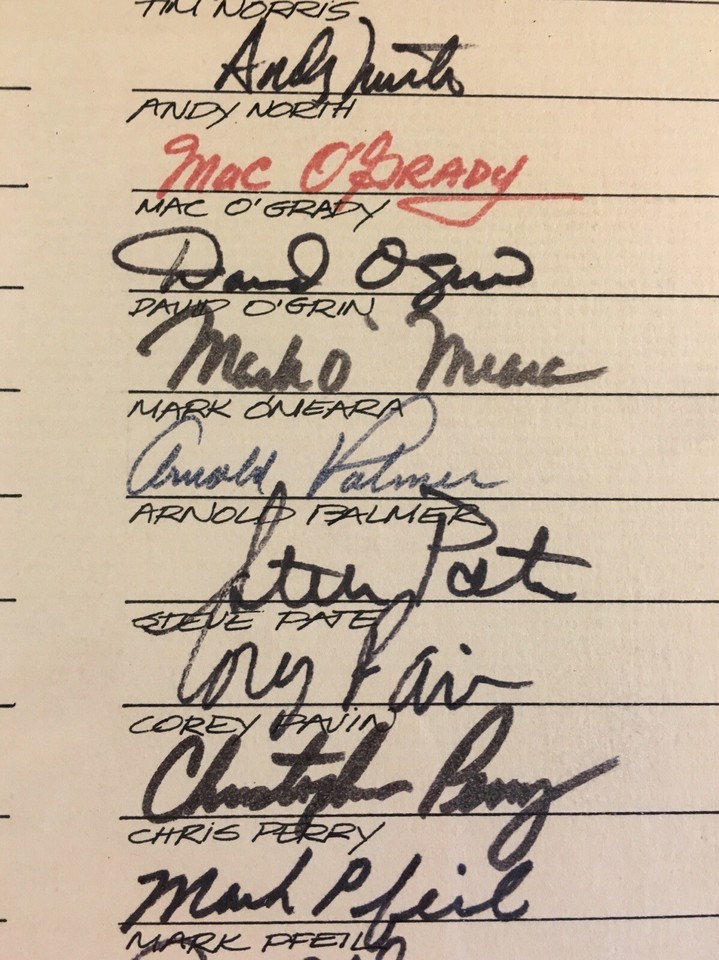GOLF Autographs TPC 1984, 1985, 1986, 1987 PGA Tour One Of A Kind ...