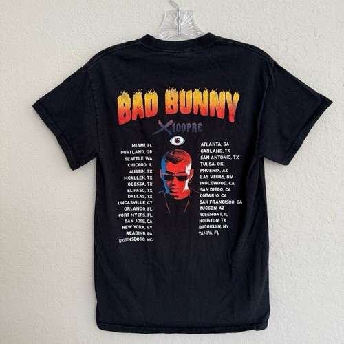 Bad Bunny Merch X 100pre Tour Graphic T-Shirt Size Small Short Sleeve ...