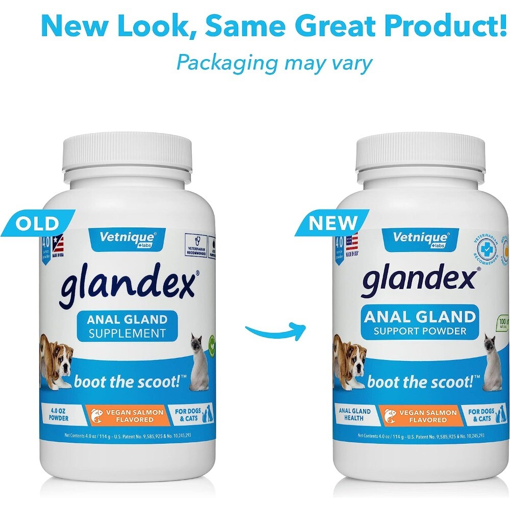 Glandex Dog & Cat Anal Gland Supplement Vegan Salmon Flavoured Powder ...