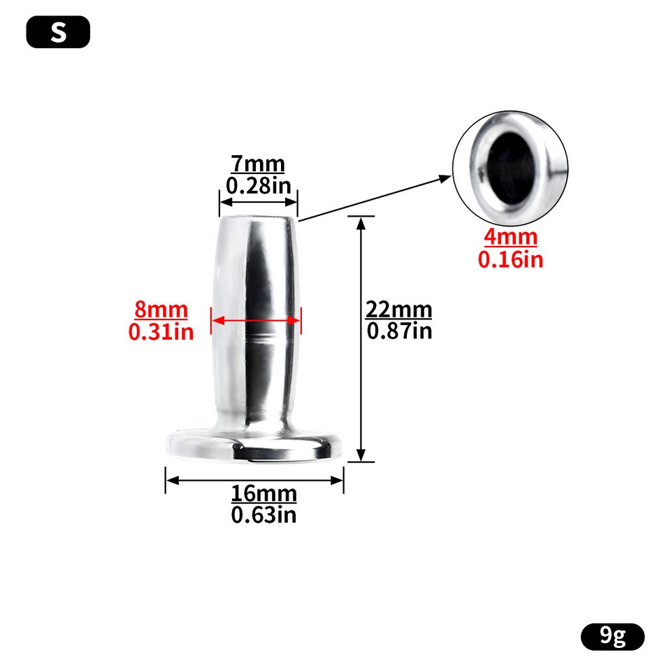 5PCS Stainless Steel Sounding Plug Hollow Dilator Dick Tube Male Metal ...