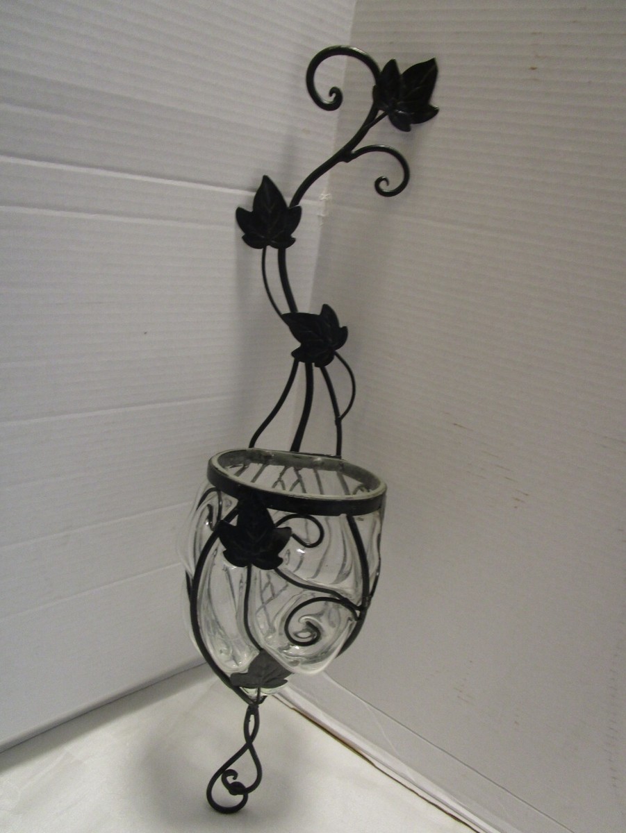 Antique Glass Wall Pockets