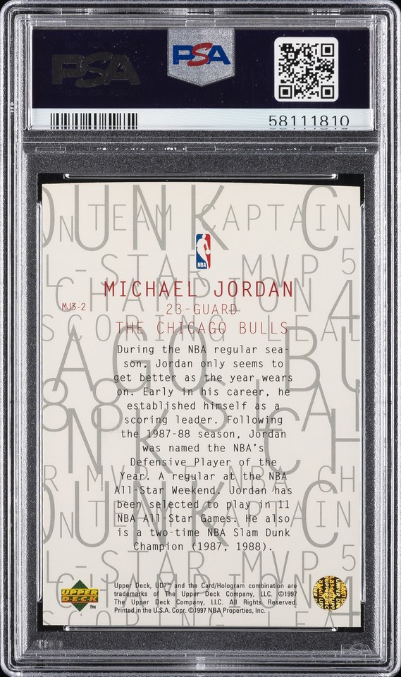 1997 UD3 MJ3 #MJ3-2 MICHAEL JORDAN PSA 9 | eBay