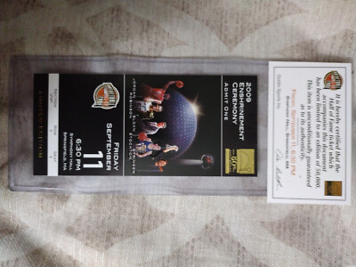 2009 NBA Hall of Fame Induction Ceremony Ticket Limited Edition Michael ...