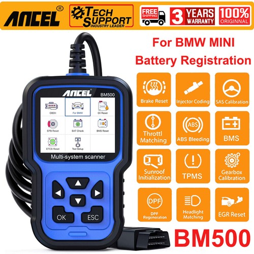 ANCEL BM500 OBD2 Scanner For BMW Mini Code Reader All System Car ...