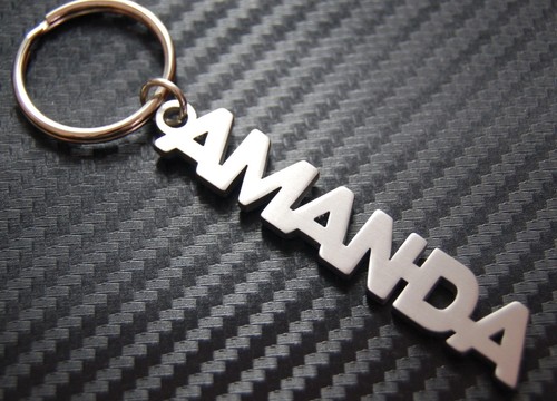 AMANDA Keyring Keychain Key Fob Stainless Steel Name Gift | eBay
