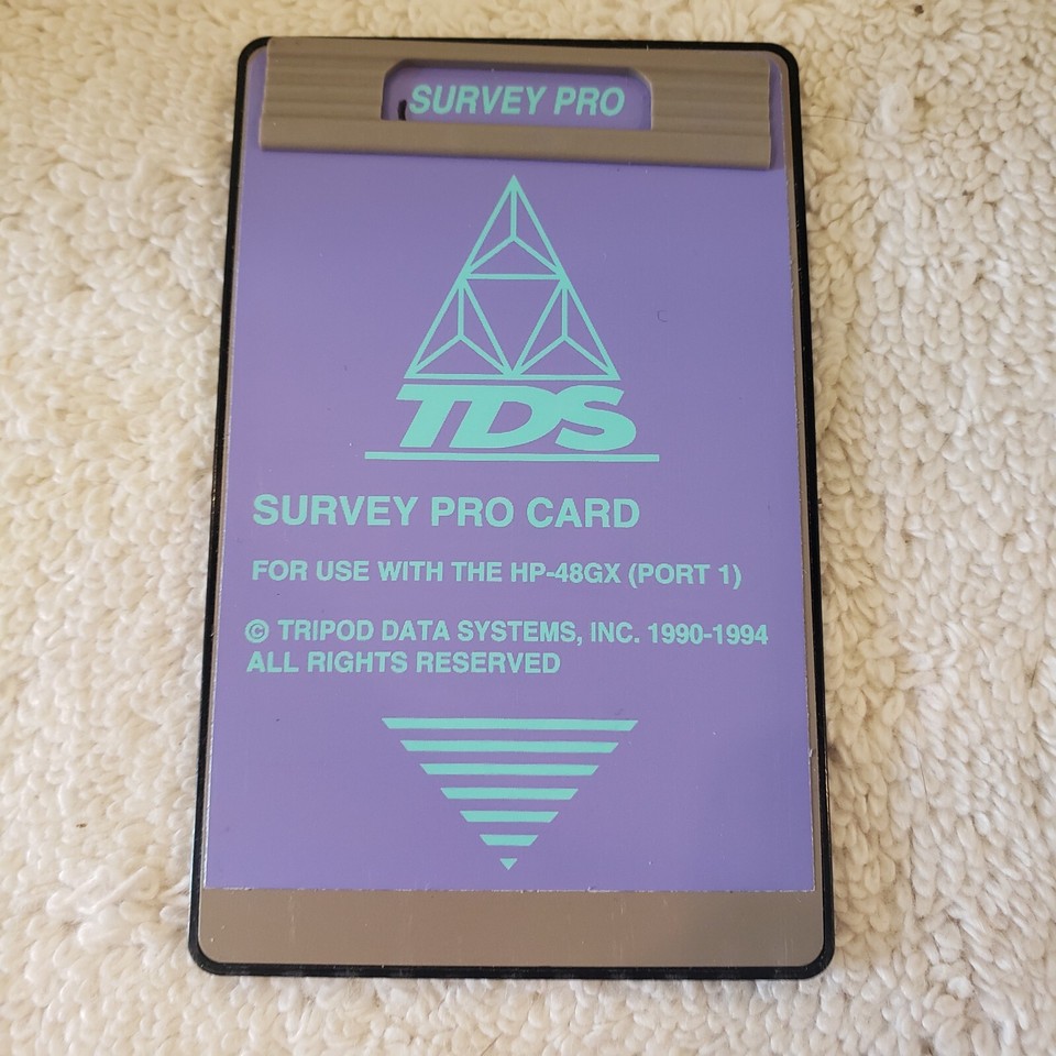 TDS SURVEYING PRO Card + TDS 512k GX RAM CARD For HP 48GX CARDS ONLY ...