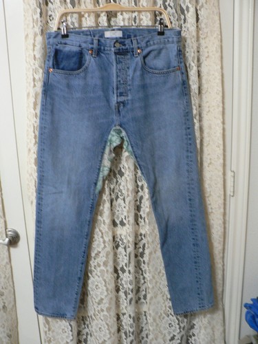 *LEVIS "ALTERED" TAPERED MEN 33 (33x29.5) JEANS-FLORAL CROUCH GUSSET ...