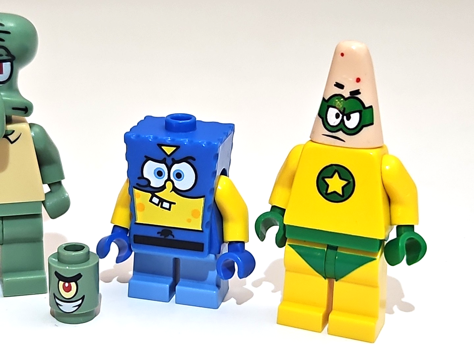Lego Spongebob Minifigure Lot - Super Hero Patrick & Spongebob Krabs ...