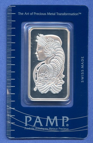 PAMP Suisse Swiss 1oz .999 Fine Silver Bullion Bar Lady Fortuna in ...