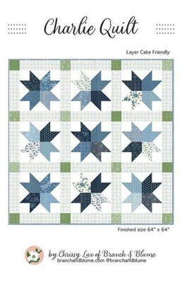 CHARLIE QUILT Pattern by Branch & Blume Finishes 64" x 64" Layer Cake ...