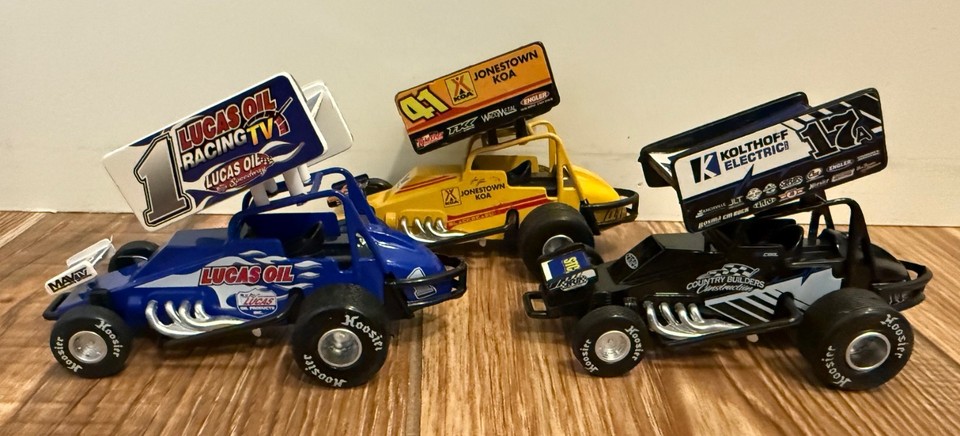 Pull Back Sprint Car set of 3 (#1 Lucus Oil, #17 McCarl, & #41 Jason ...