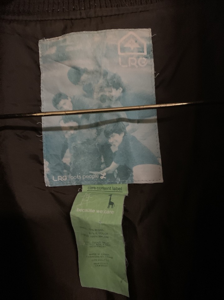 Vintage LRG Wool Dark Brown Mens Jacket XXL/TTG Lining 100% nylon | eBay