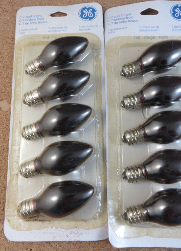 Vintage Christmas Tree String Lights New C7 In Box Replacement Bulbs ...