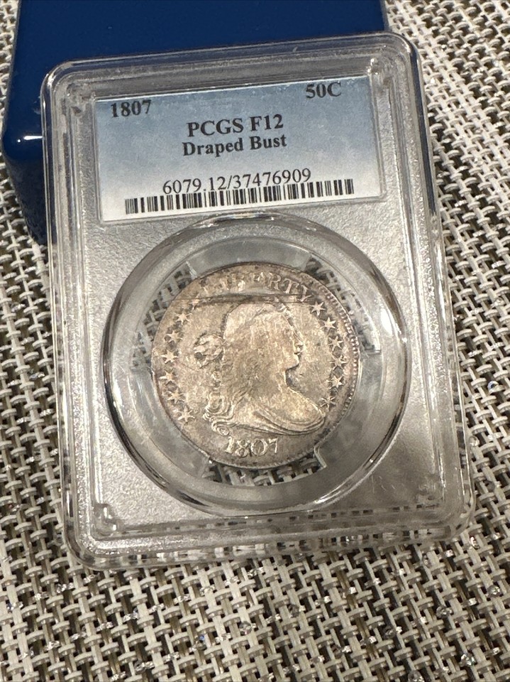 1807 PCGS F12 DRAPED BUST 50 Cents Certified Cracked Cover | eBay