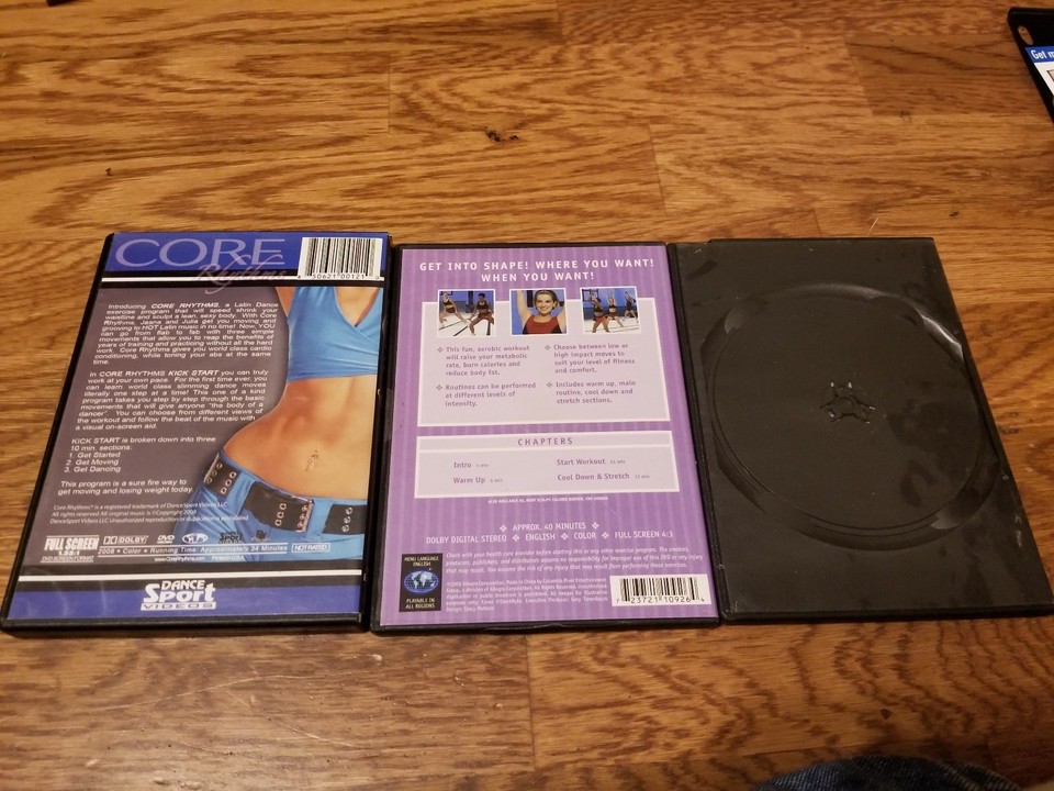Lot of 3 workout dvds Fat burner Body and soul fitness,Core rhythms ...
