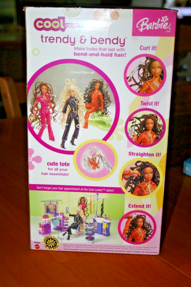 2003 Cool Lookz trendy & bendy Christie Barbie Doll-New in Box | eBay