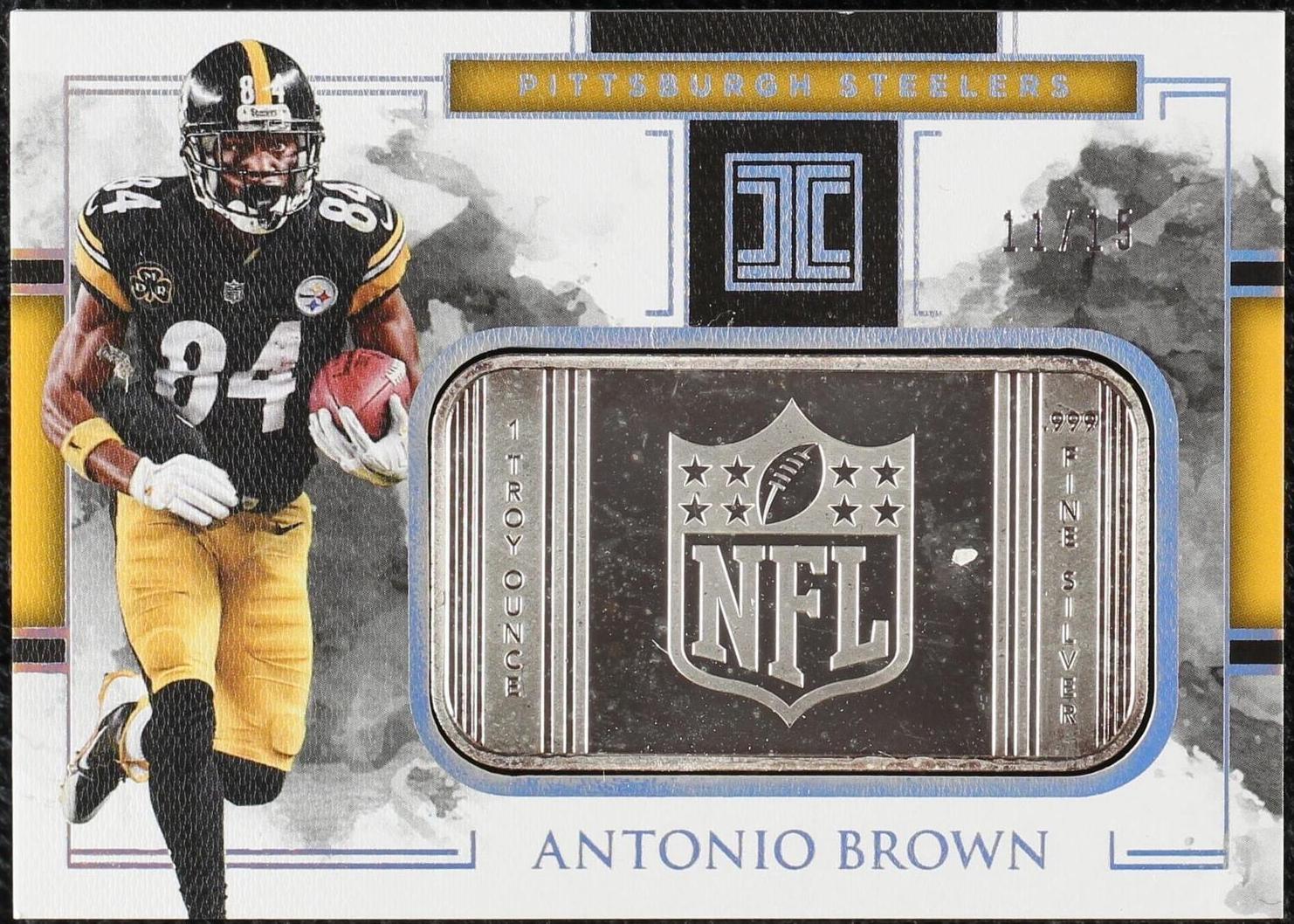 2018 Panini Impeccable - Nfl Shields Antonio Brown #NFL-32 Silver /15 ...