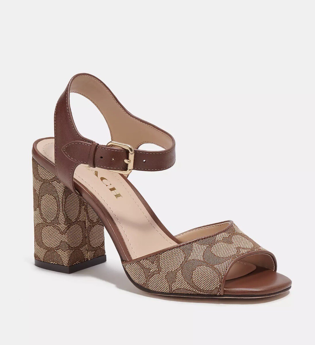 Coach Women’s Marla Signature Sandal. Color Khaki/Saddle Size 10B CC785 ...