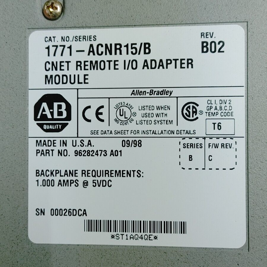 1771-ACNR15/B CNET REMOTE I/O ADAPTER MODULE NEW!! WOW!! | eBay