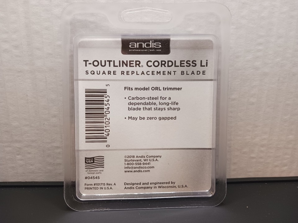 Andis Cordless Outliner ORL Replacement Square Blade Assembly #04545 | eBay