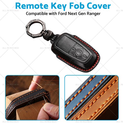 Leather Car Remote Key Fob Cover SuitableFor Ford Next Gen Ranger 22-23 ...