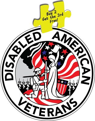 We Support Disabled American Veterans US American Vets Decal Sticker ...