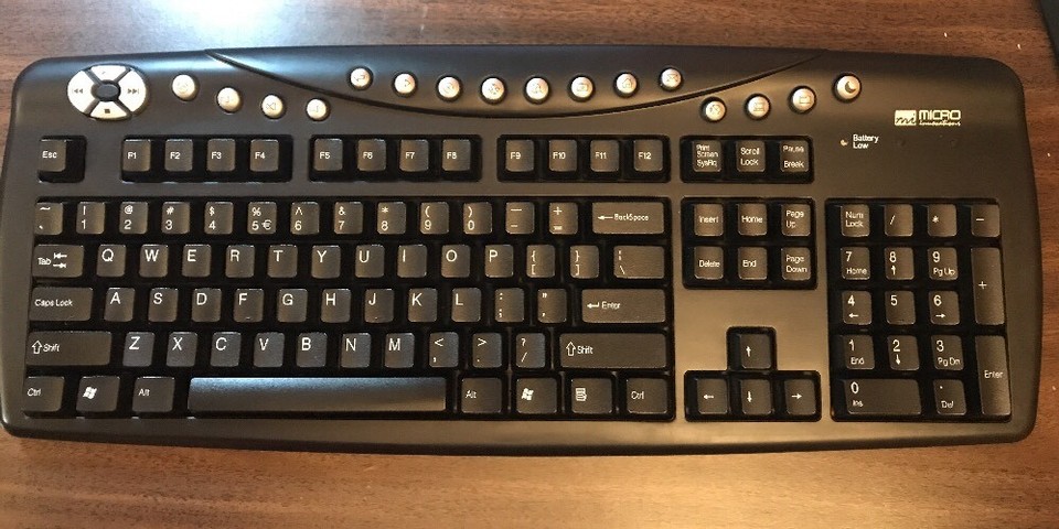 NEW IN PACKAGE - Micro Innovations - Wireless Keyboard - 3 AA Batteries ...