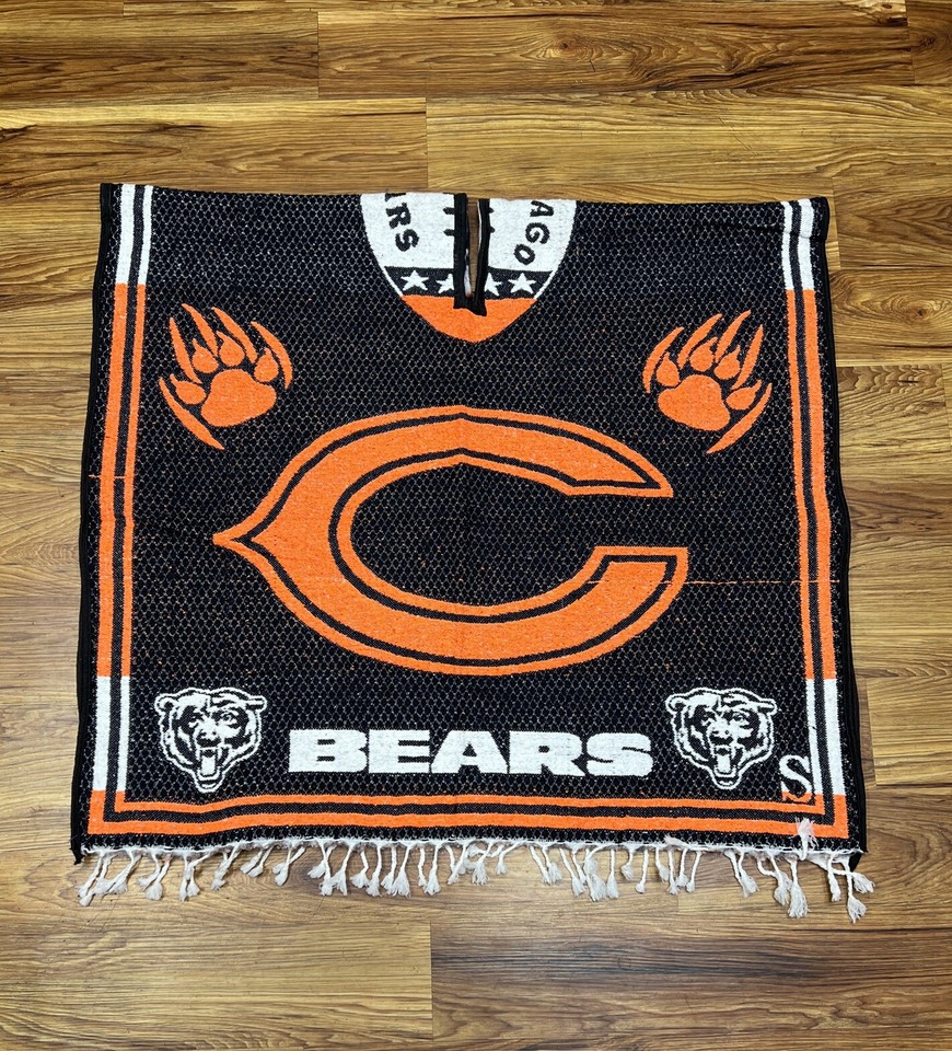 NFL Poncho Chicago Bears Acrylic Cotton/ NEW Made In 🇲🇽🇲🇽🇲🇽🇲🇽 | eBay