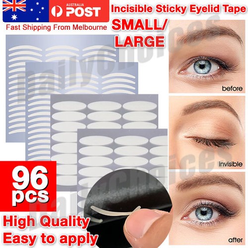 96 Pairs Tape Double Narrow Eyelid Sticker Film For Large Eye Invisible ...