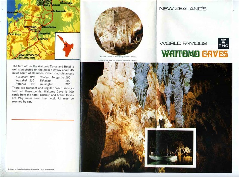 Waitomo Caves Brochure and Booklet New Zealand World Famous Wonderland ...