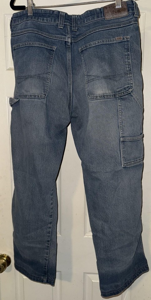 Smith's Workwear Jeans Mens 34x32 Blue Carpenter Utility Pants Hammer ...