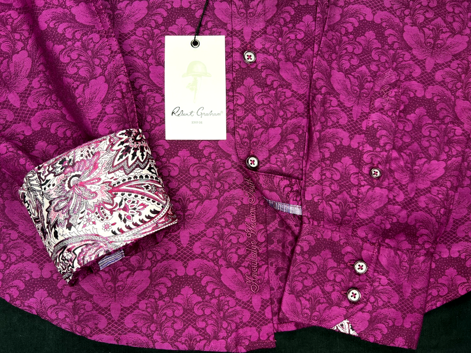 Robert Graham BAYVIEW 100% Cotton Berry 2XL Classic Fit NWT $188 ...