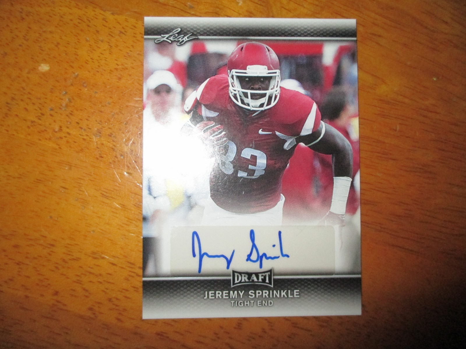 JEREMY SPRINKLE 2017 Leaf Draft Football AUTO Autograph Arkansas qty | eBay