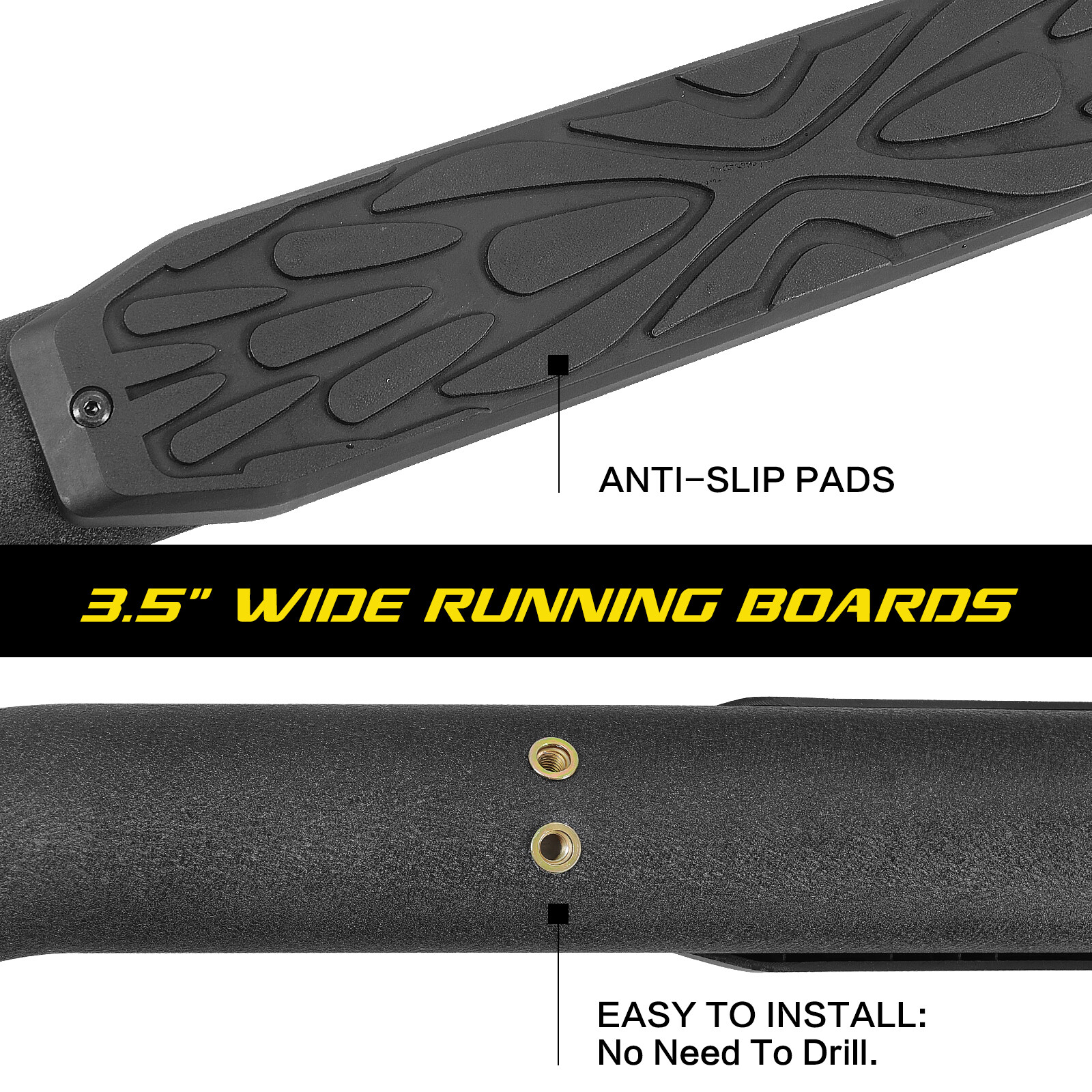 Fit 19-25 Ford Ranger Super Crew Cab Side Step Running Board Nerf Bar ...