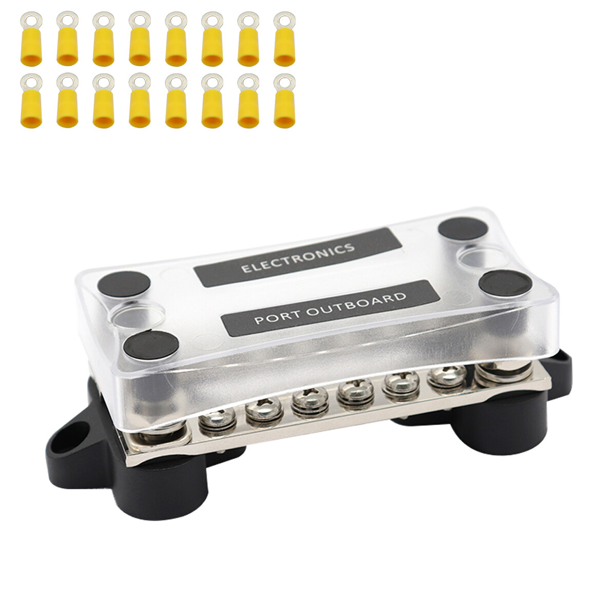 12 Point Terminal Bus Bar Junction Block Power Post Car Boat Ground ...