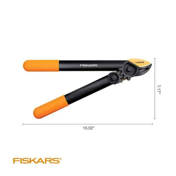 15 in. Fiskars Pruner Anvil Lopper Titanium Steel Blade Smooth Cutting ...