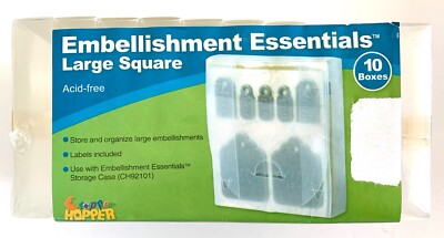 Cropper Hopper Embellishment Essentials 10 Large Square Boxes 3.5" x 3 ...