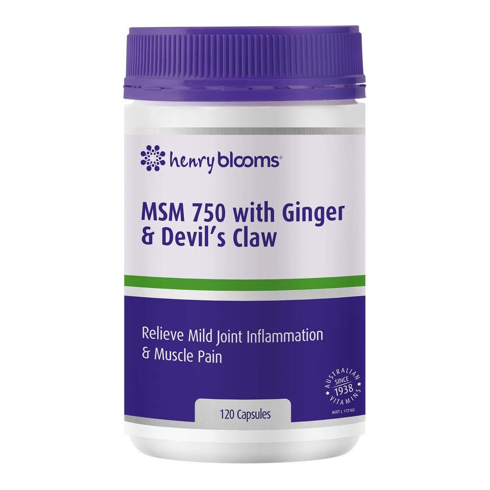 Henry Blooms MSM 750 With Ginger & Devils Claw 120 Capsules | eBay ...