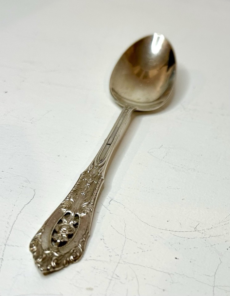 Wallace Sterling Silver Rose Point Pattern Tea Coffee Spoon Vintage ...